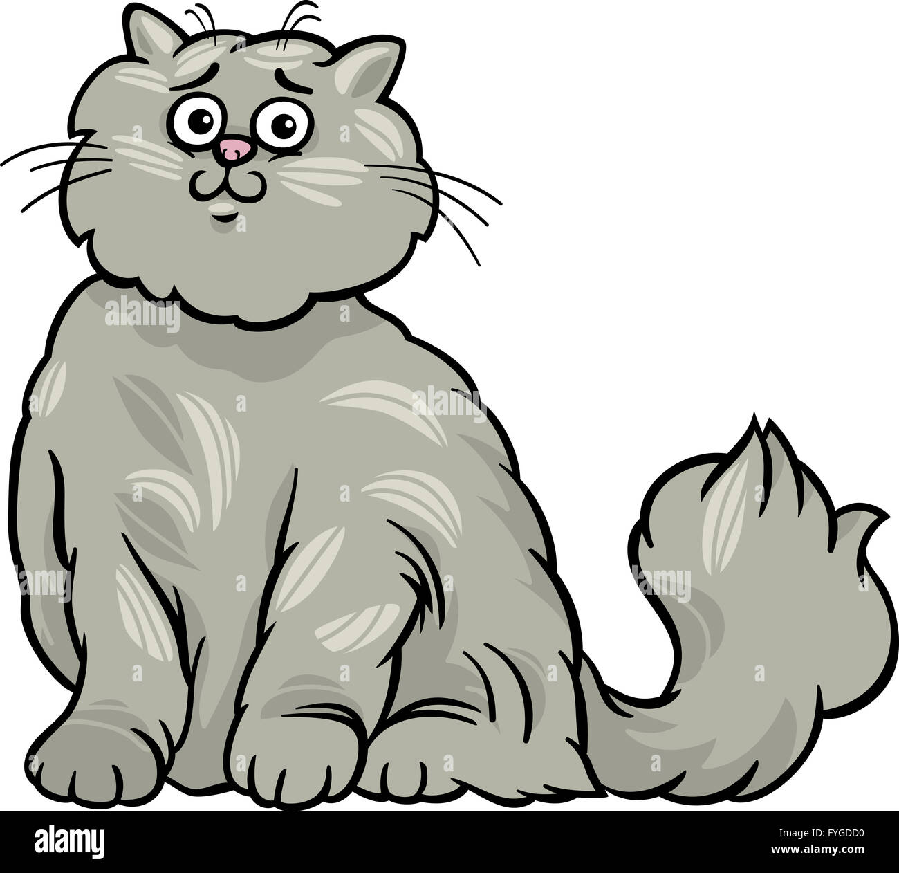 Persian cat cartoon illustration hi-res stock photography and images ...