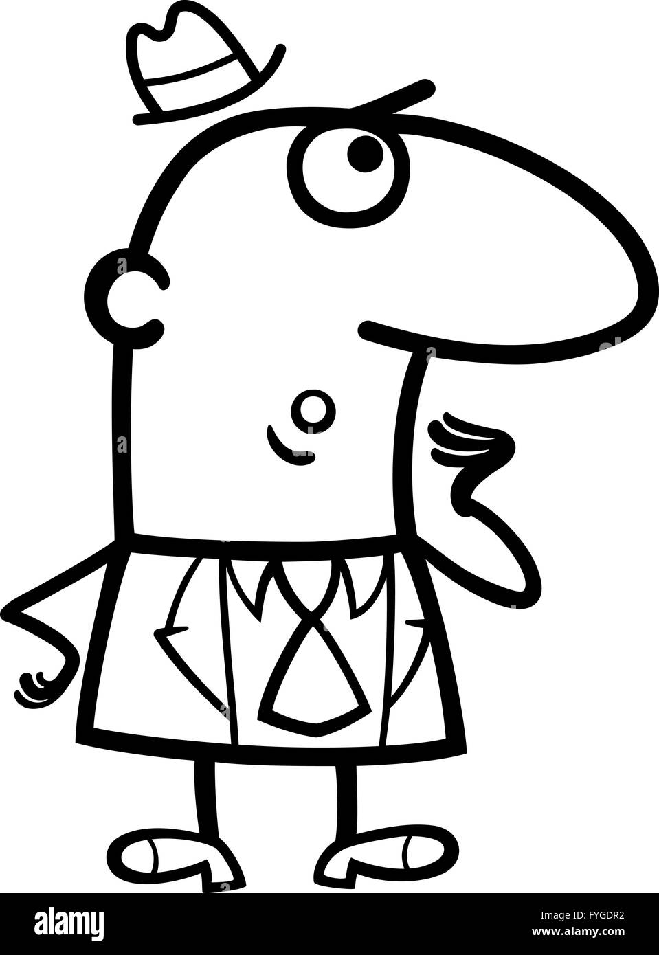 Surprised man cartoon illustration hi-res stock photography and images ...