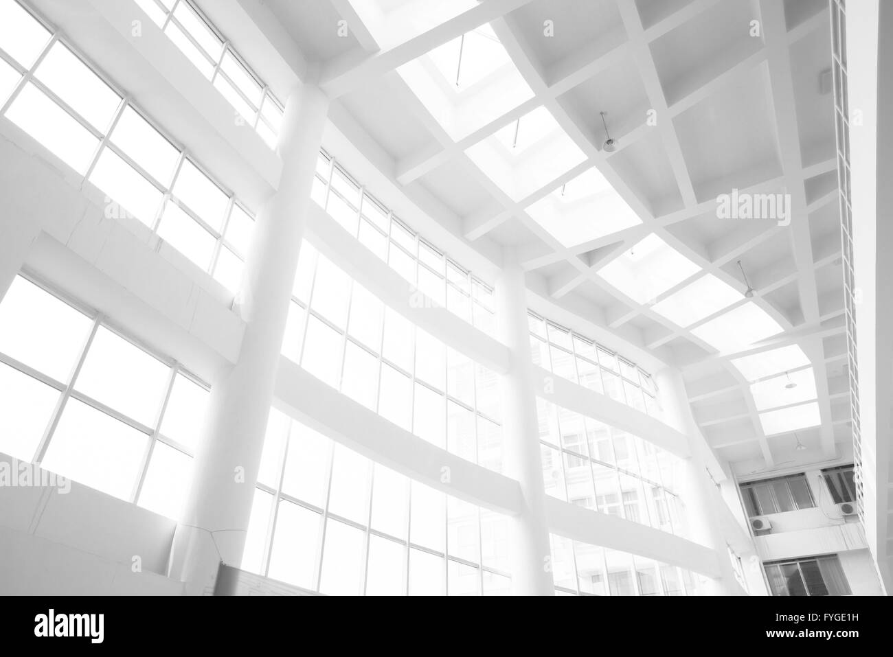 Design office white interior Black and White Stock Photos & Images - Alamy