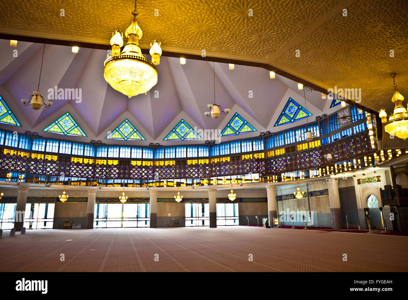 interior of malaysian mosque Stock Photo - Alamy