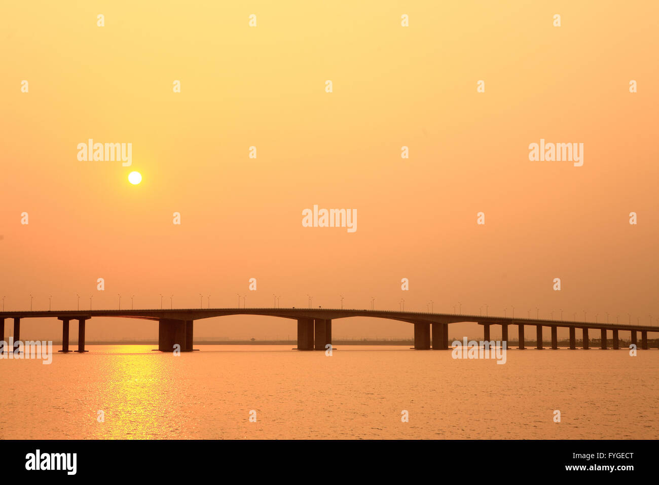 bridge with sunset Stock Photo - Alamy