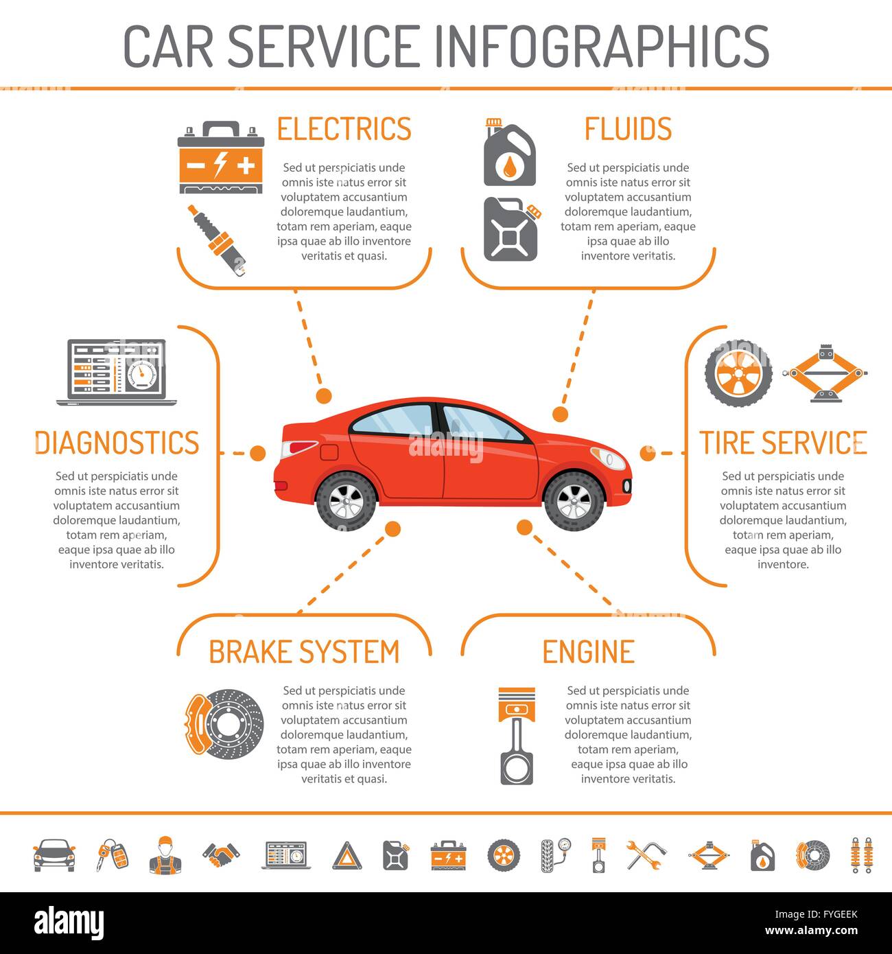 Car Service Infographics Stock Vector Image & Art - Alamy