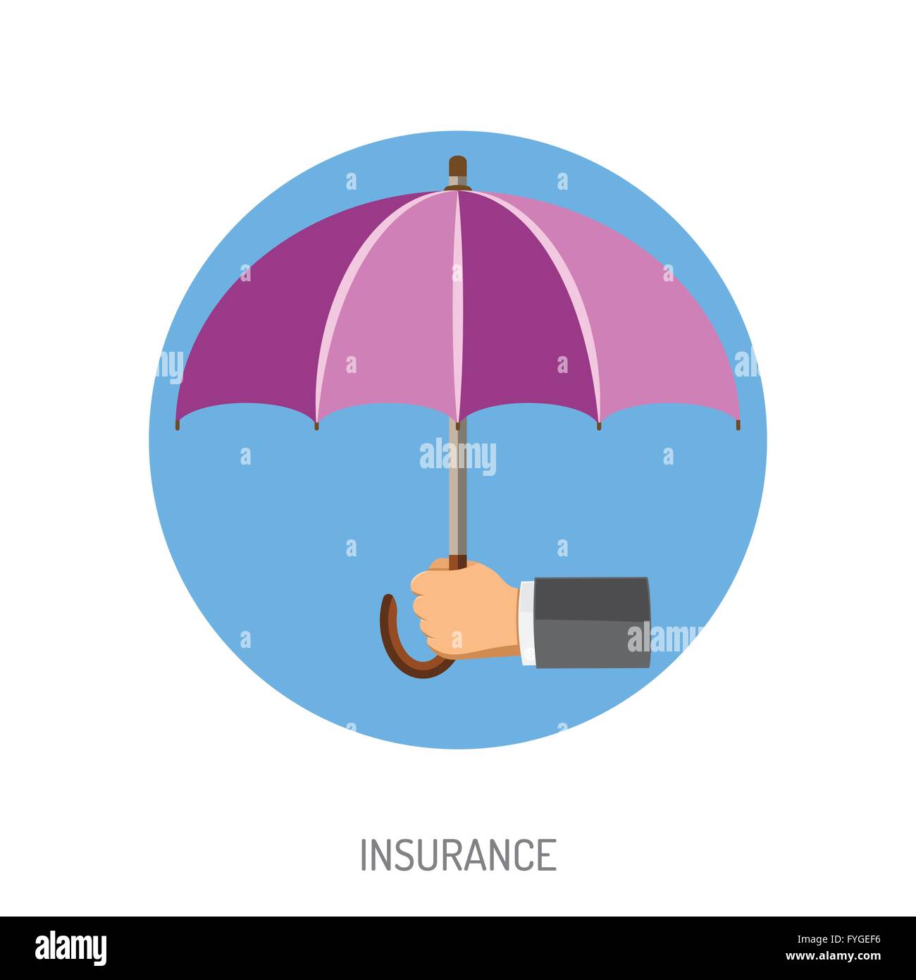 Insurance Flat Icon Stock Vector Image & Art - Alamy