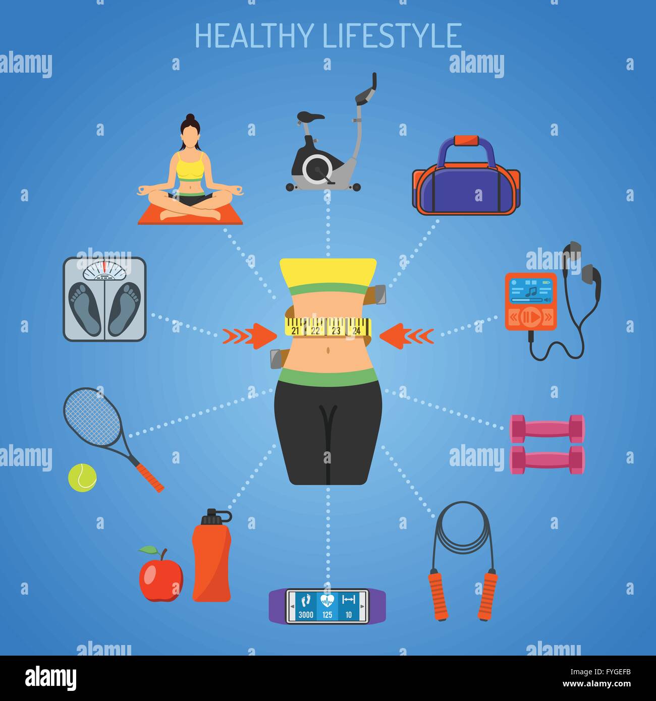 Healthy Lifestyle Concept Stock Vector Image & Art - Alamy