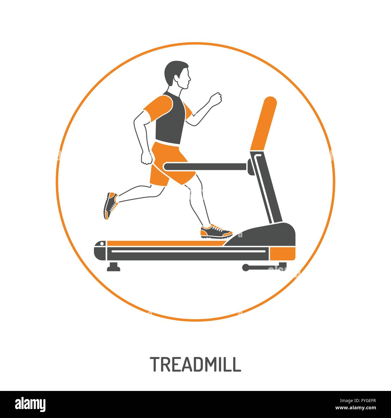 Runner on Treadmill Concept Stock Vector Image & Art - Alamy