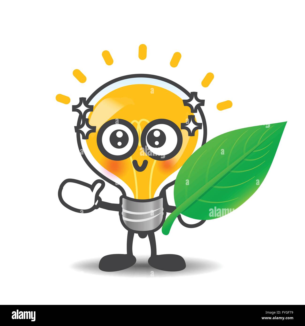 Light bulb cartoon smiley hi-res stock photography and images - Alamy