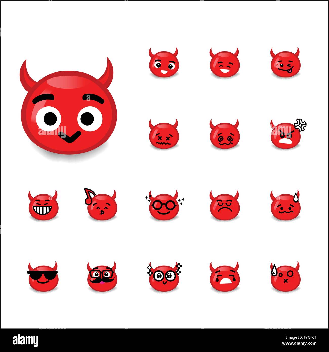 Cartoon illustration devil sad expression hi-res stock photography and ...