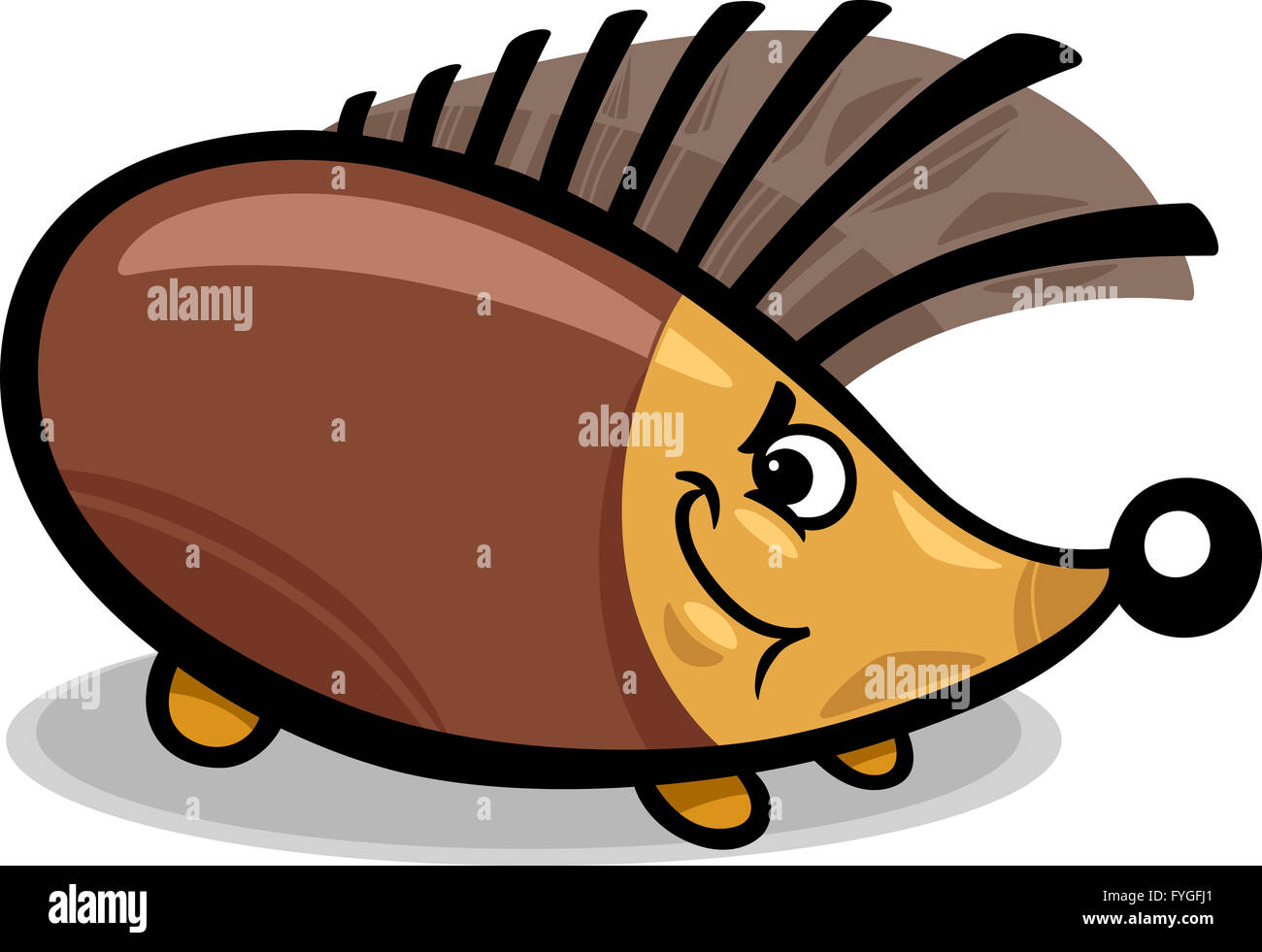 hedgehog cartoon illustration Stock Photo - Alamy