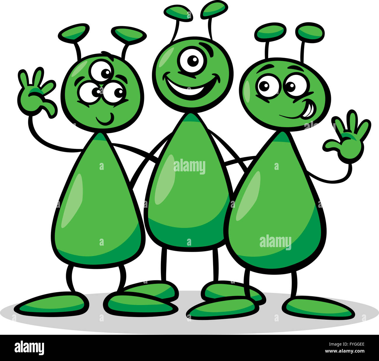 Aliens martians cartoon illustration hi-res stock photography and ...