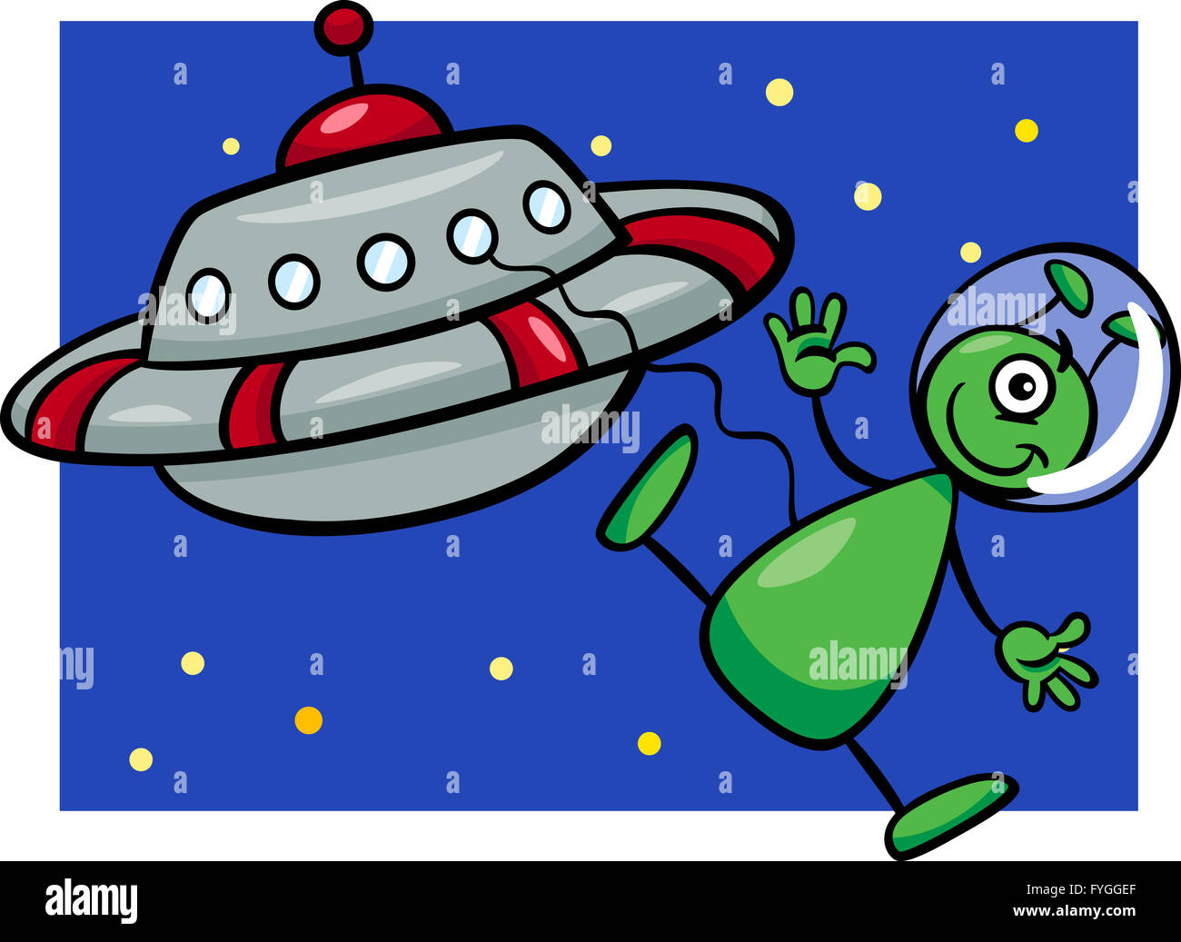 Cartoon Alien Ufo
