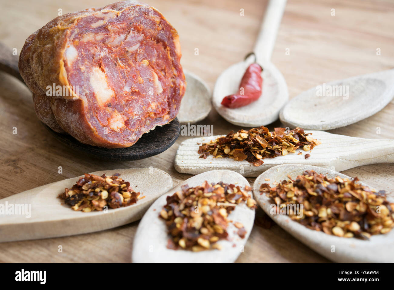 Calabrese salami hi-res stock photography and images - Alamy