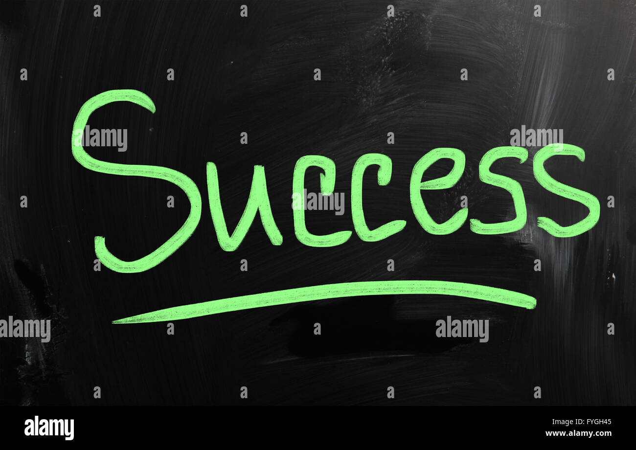 success handwritten with white chalk on a blackboard Stock Photo - Alamy