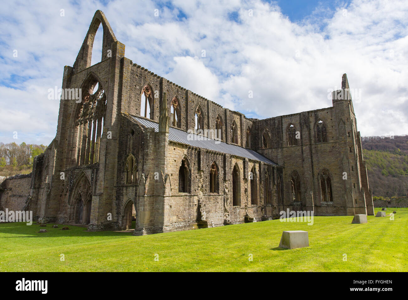 Tintern Abbey Monmouthshire near Chepstow Wales UK ruins of Cistercian ...