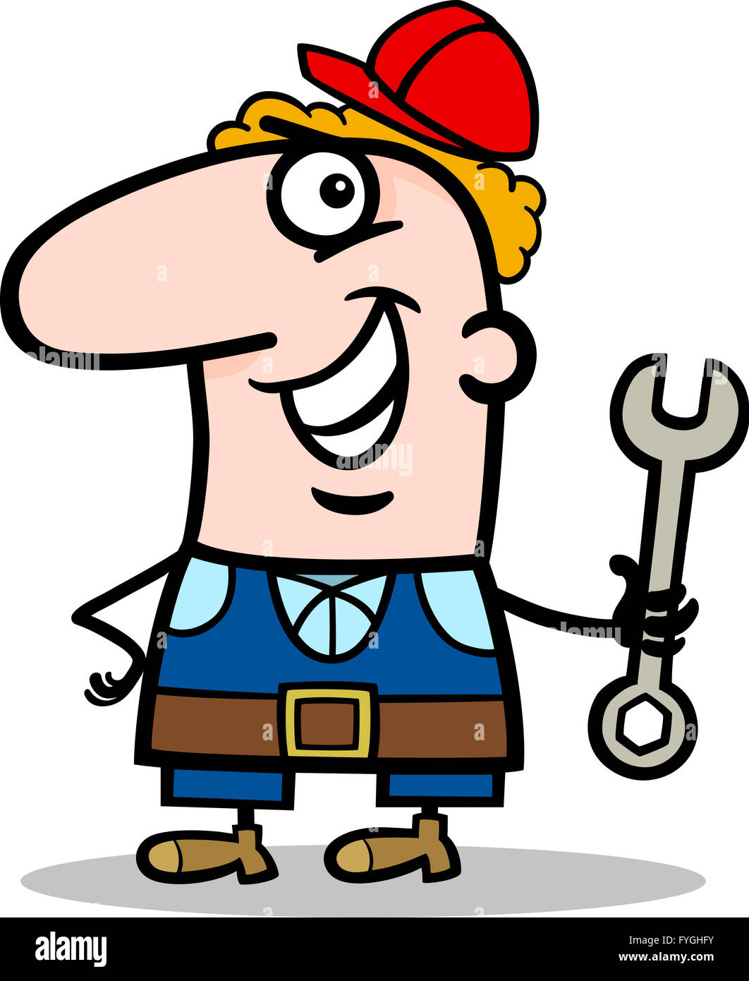 Manual worker cartoon illustration hi-res stock photography and images ...