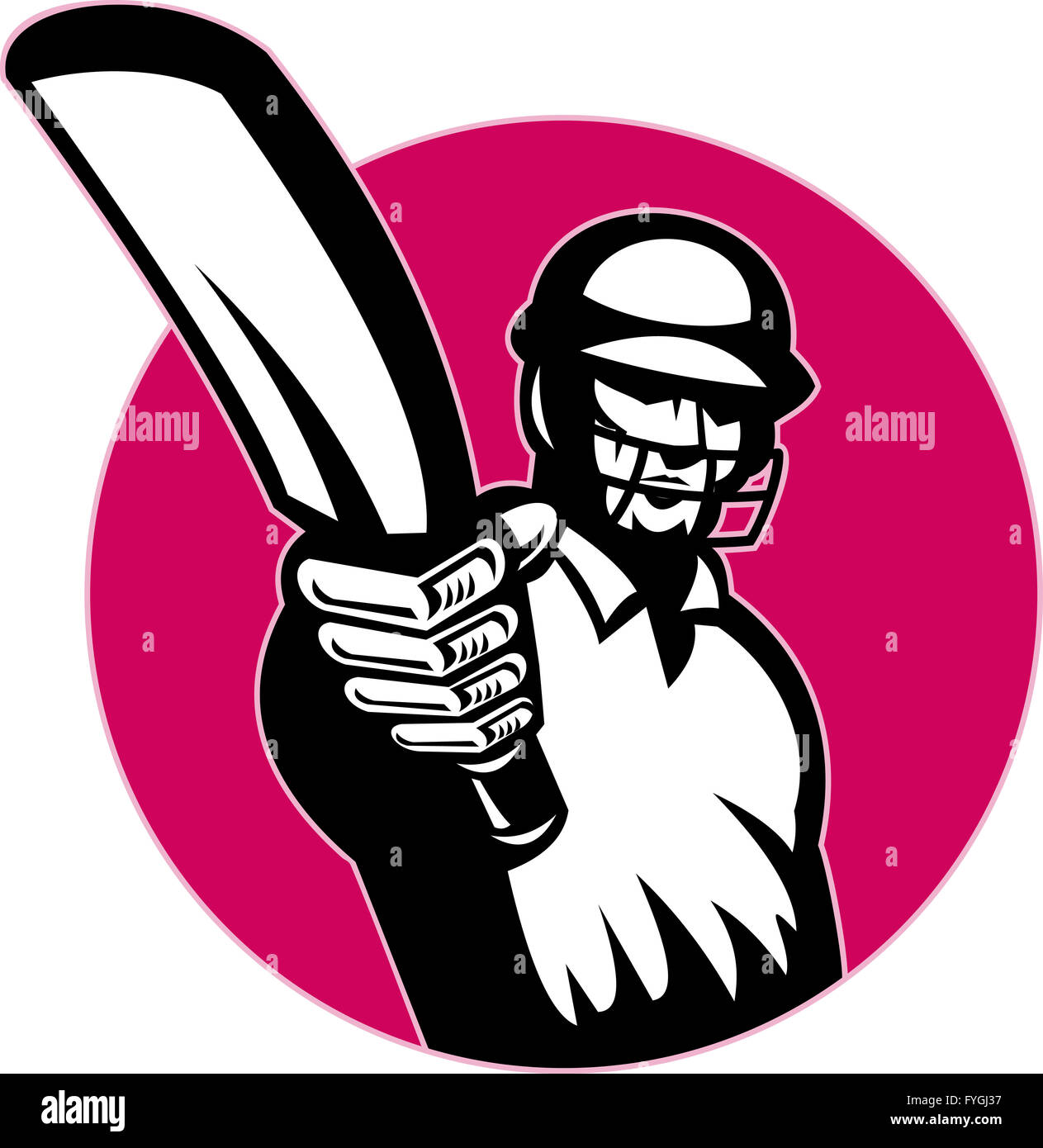 cricket player batsman pointing bat Stock Photo - Alamy