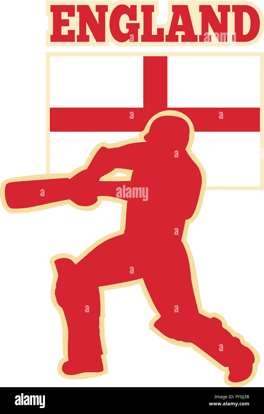 Cricket sports batsman england flag hi-res stock photography and images ...