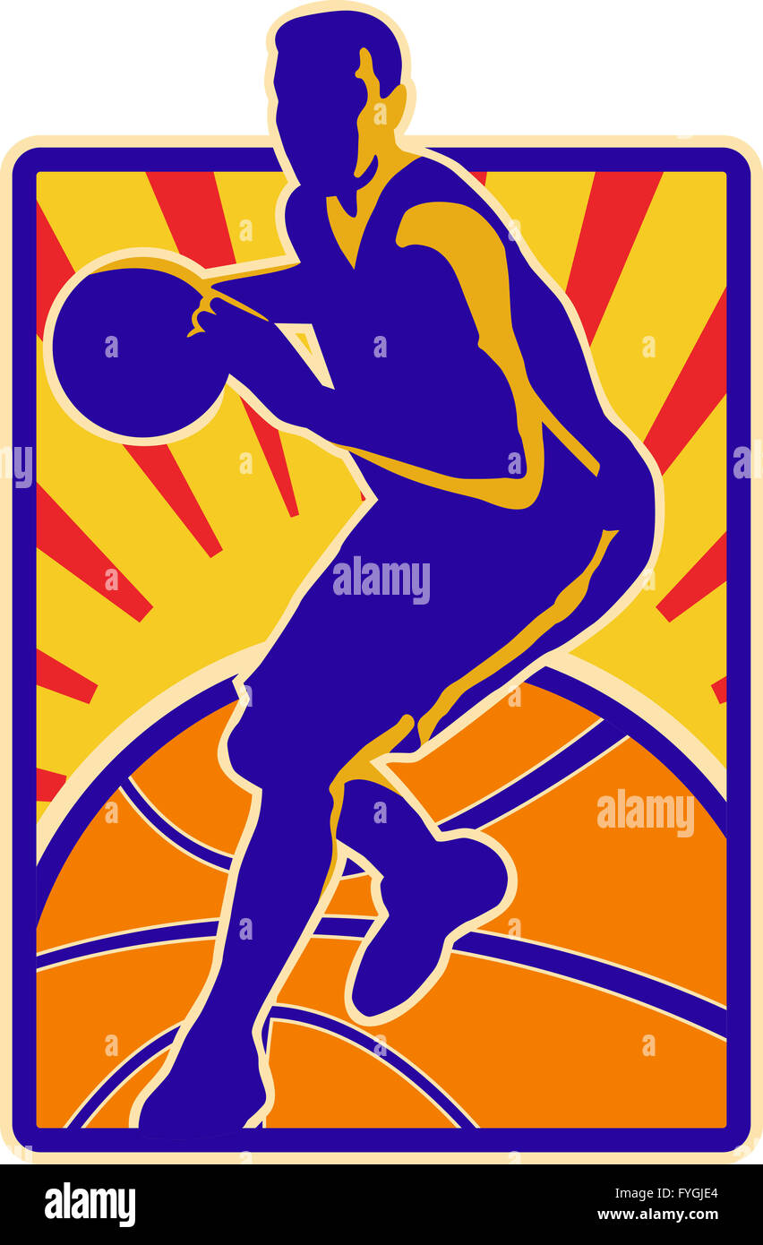 Retro basketball player hi-res stock photography and images - Alamy