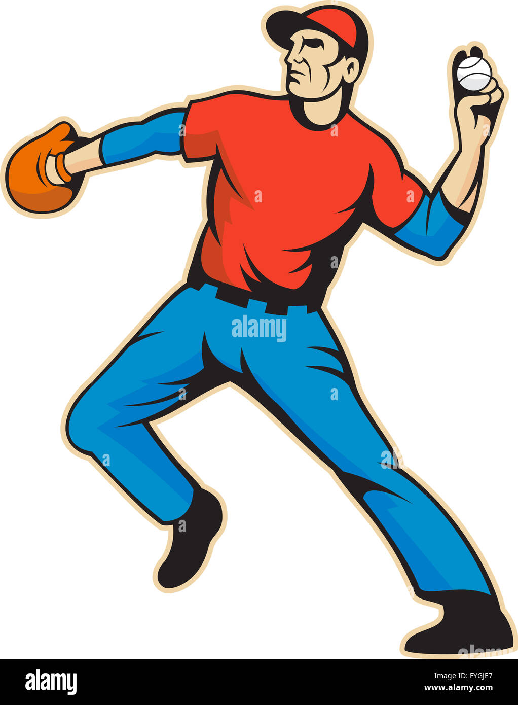 Pitcher throwing baseball hi-res stock photography and images - Alamy