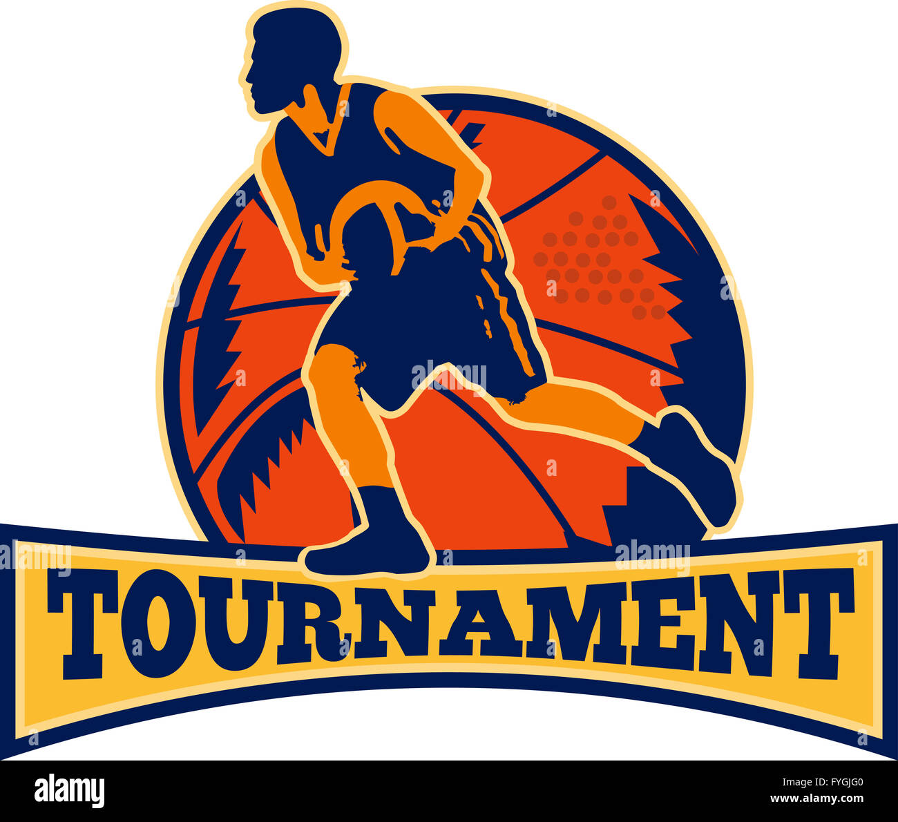 Retro basketball player hi-res stock photography and images - Alamy