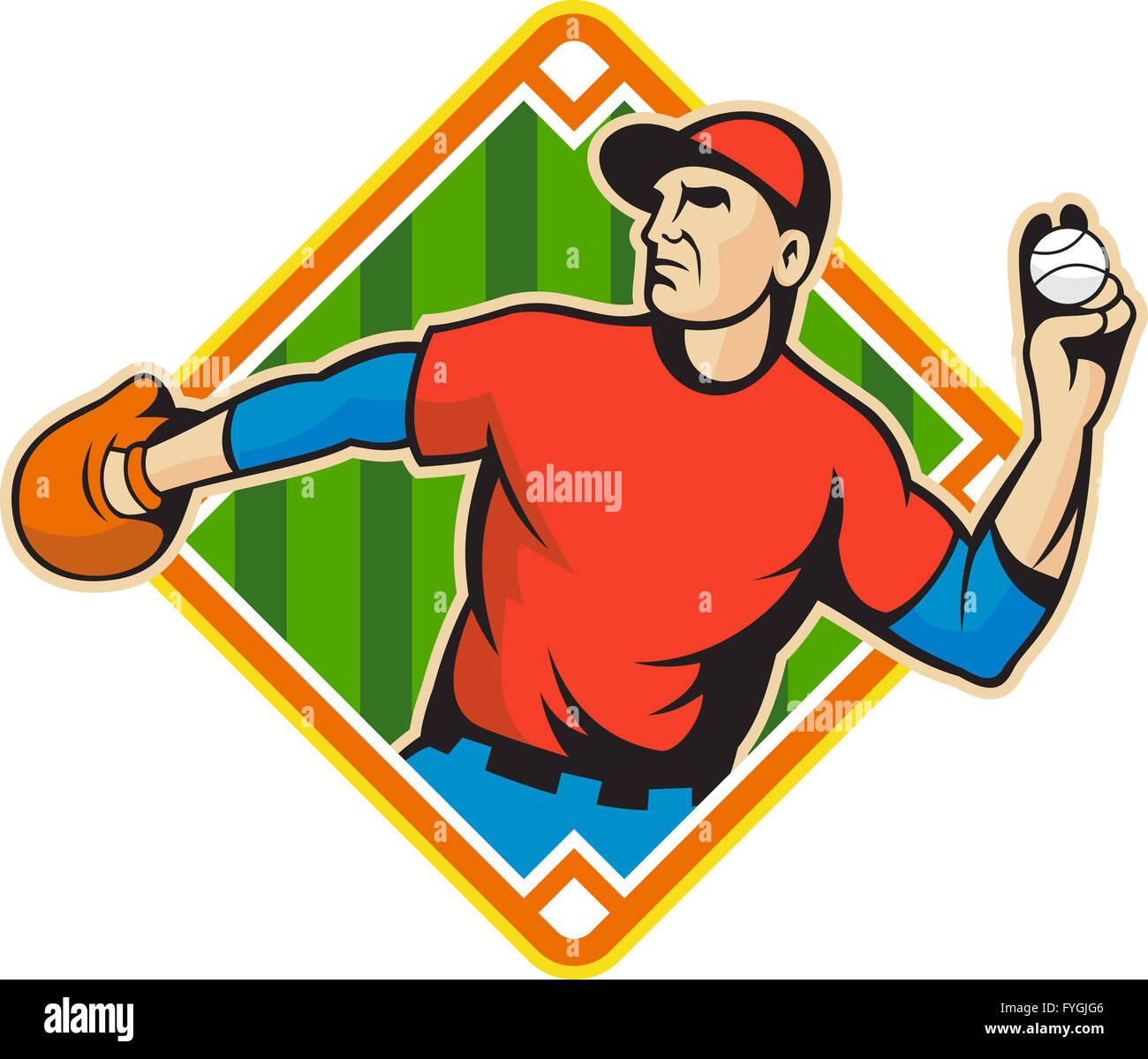 Baseball player pitcher throwing ball hi-res stock photography and ...