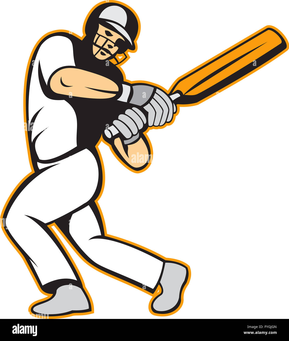 Cricket Player Batsman Batting Stock Photo - Alamy