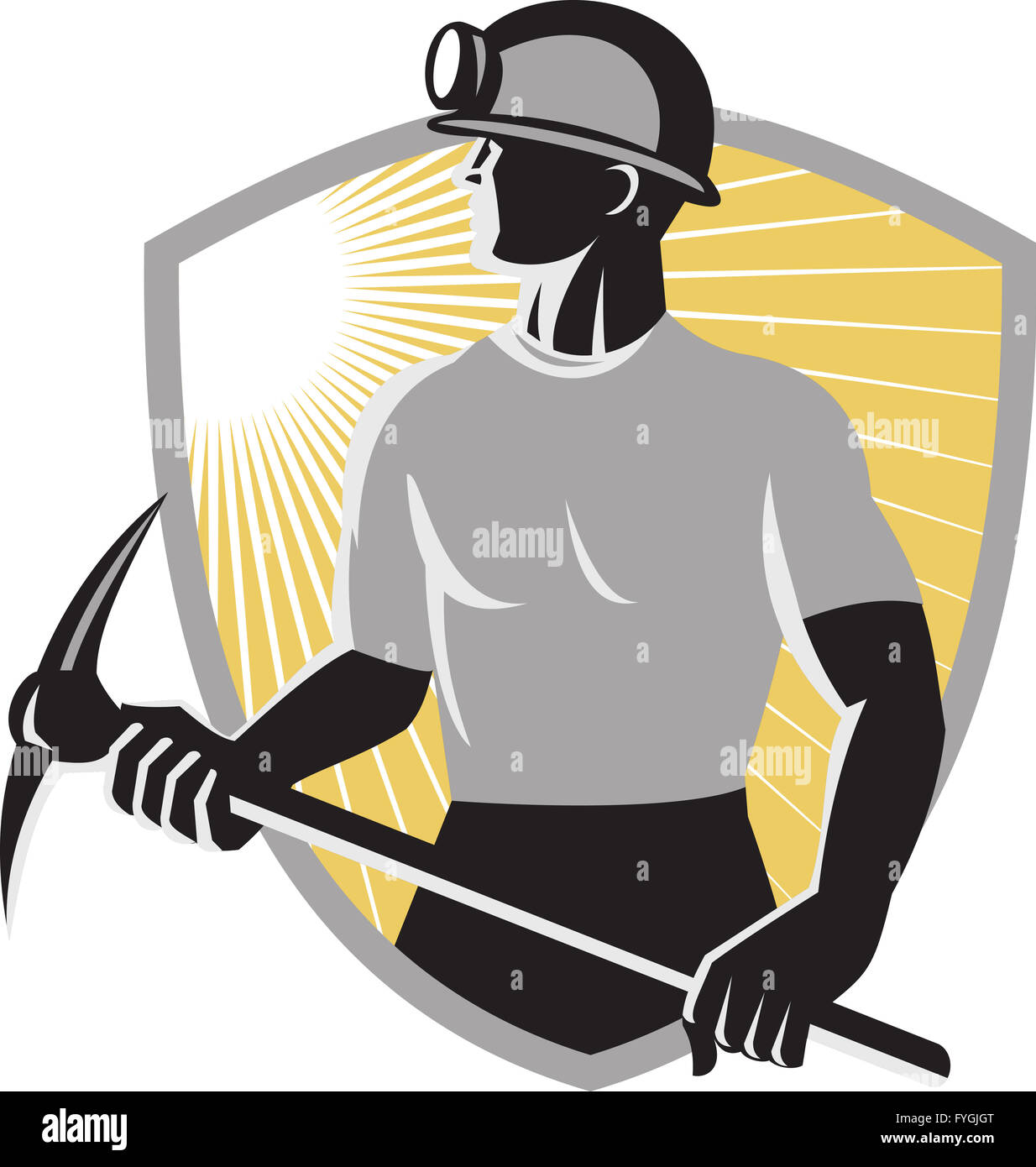 Illustration coal miner hi-res stock photography and images - Alamy