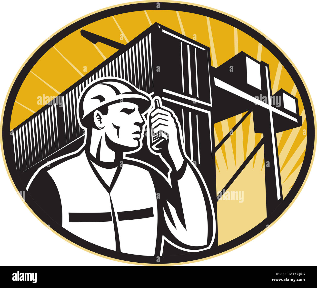 Dock worker illustration hi-res stock photography and images - Alamy