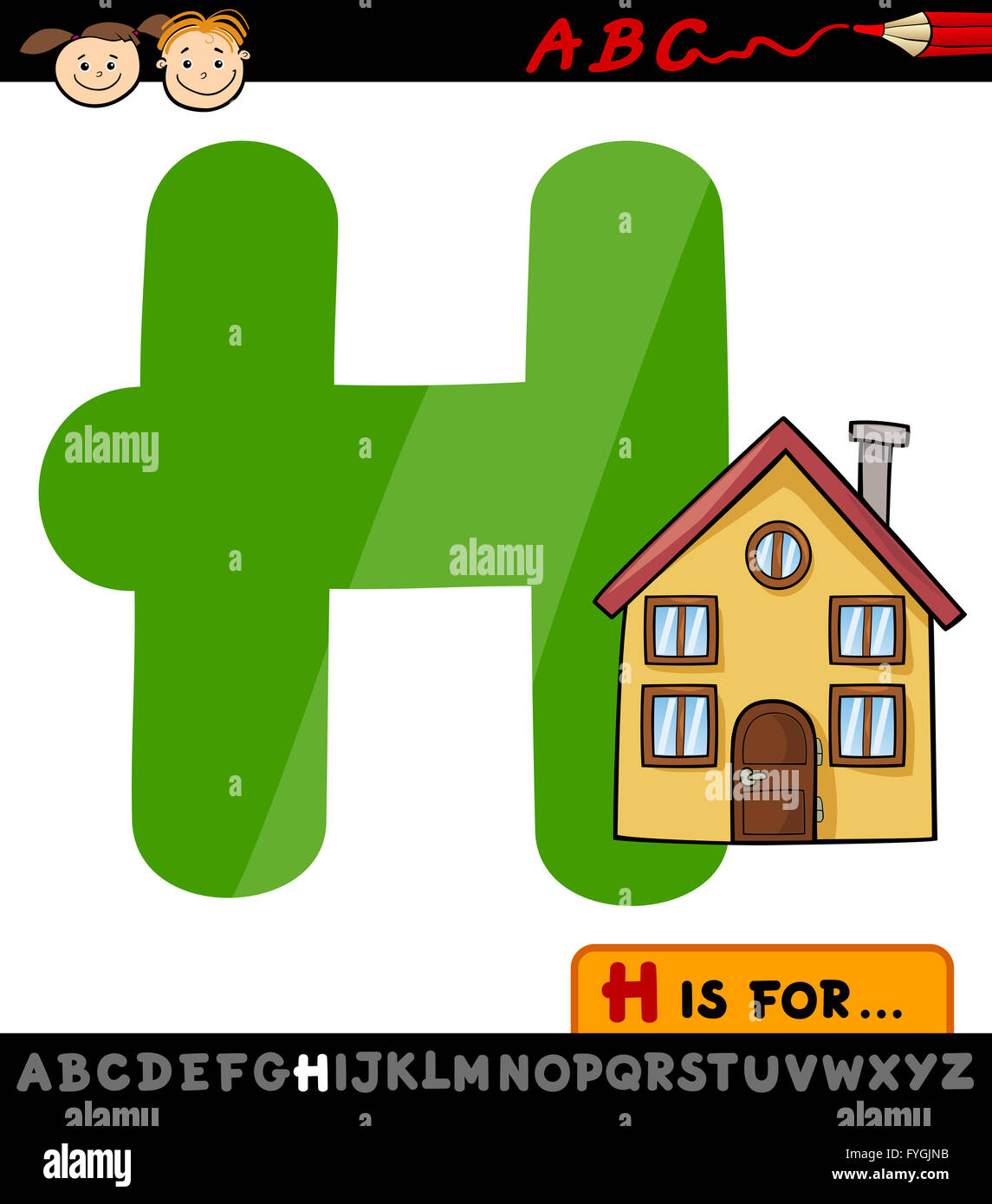 Cartoon Letter H High Resolution Stock Photography and Images - Alamy