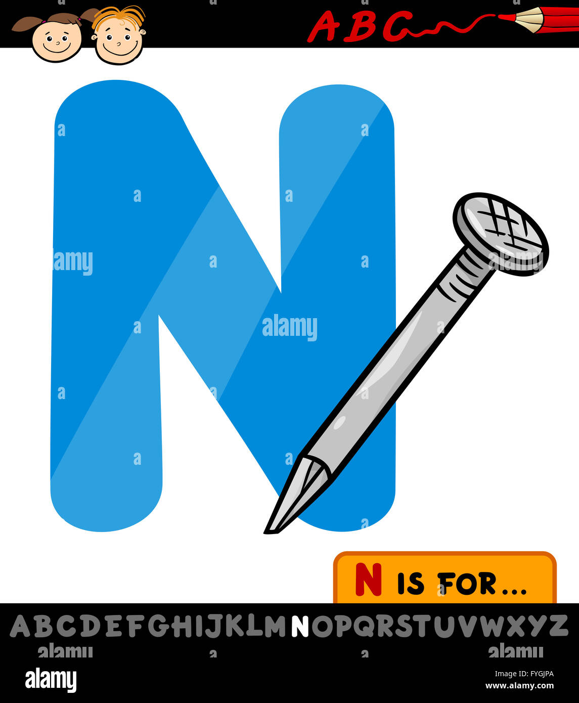 Cartoon Letter N High Resolution Stock Photography and Images - Alamy