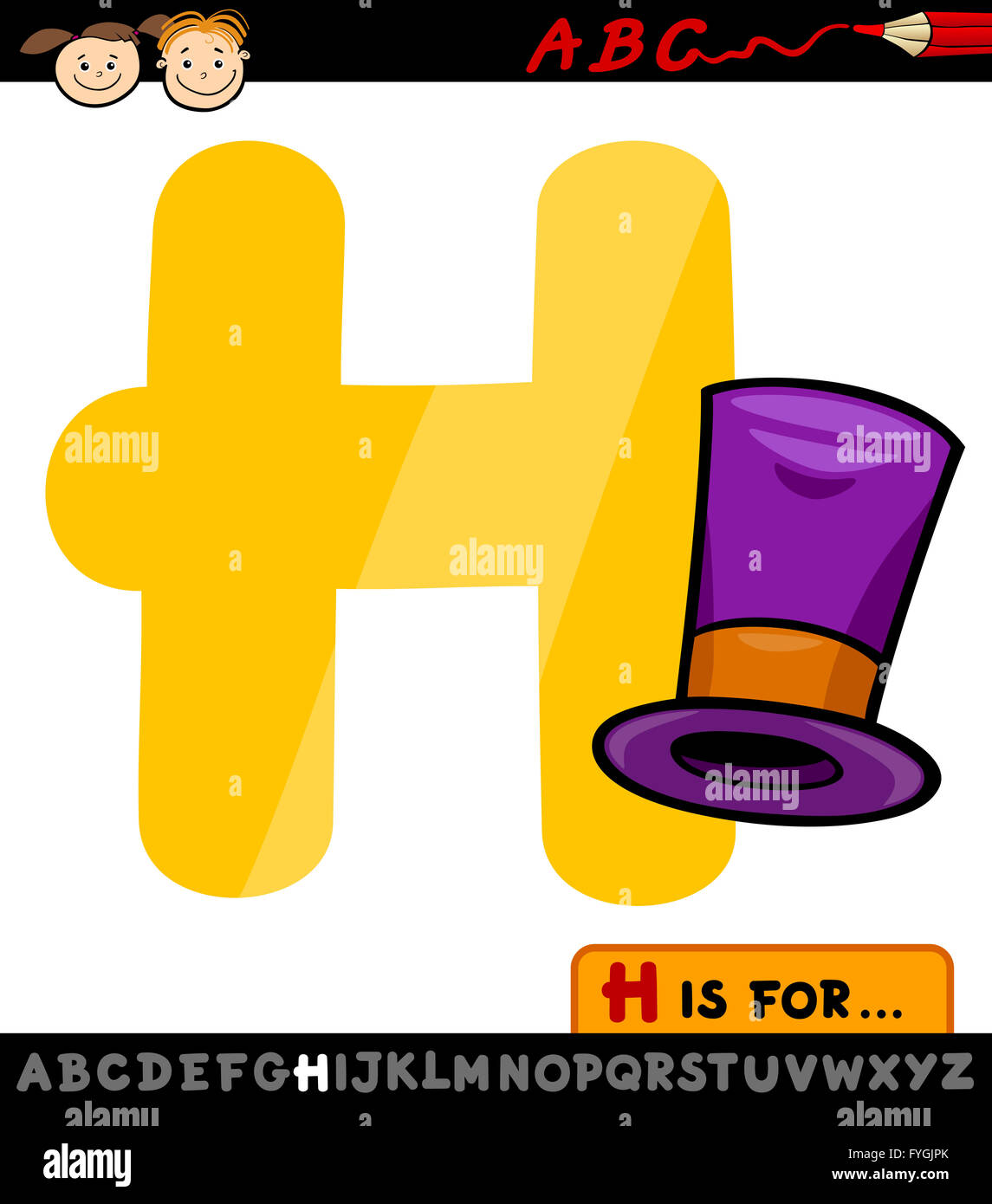 Cartoon Letter H High Resolution Stock Photography and Images - Alamy