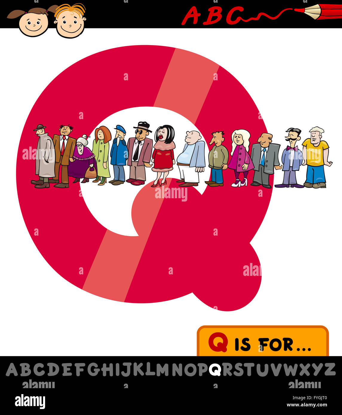 Cartoon Letter Q High Resolution Stock Photography and Images - Alamy