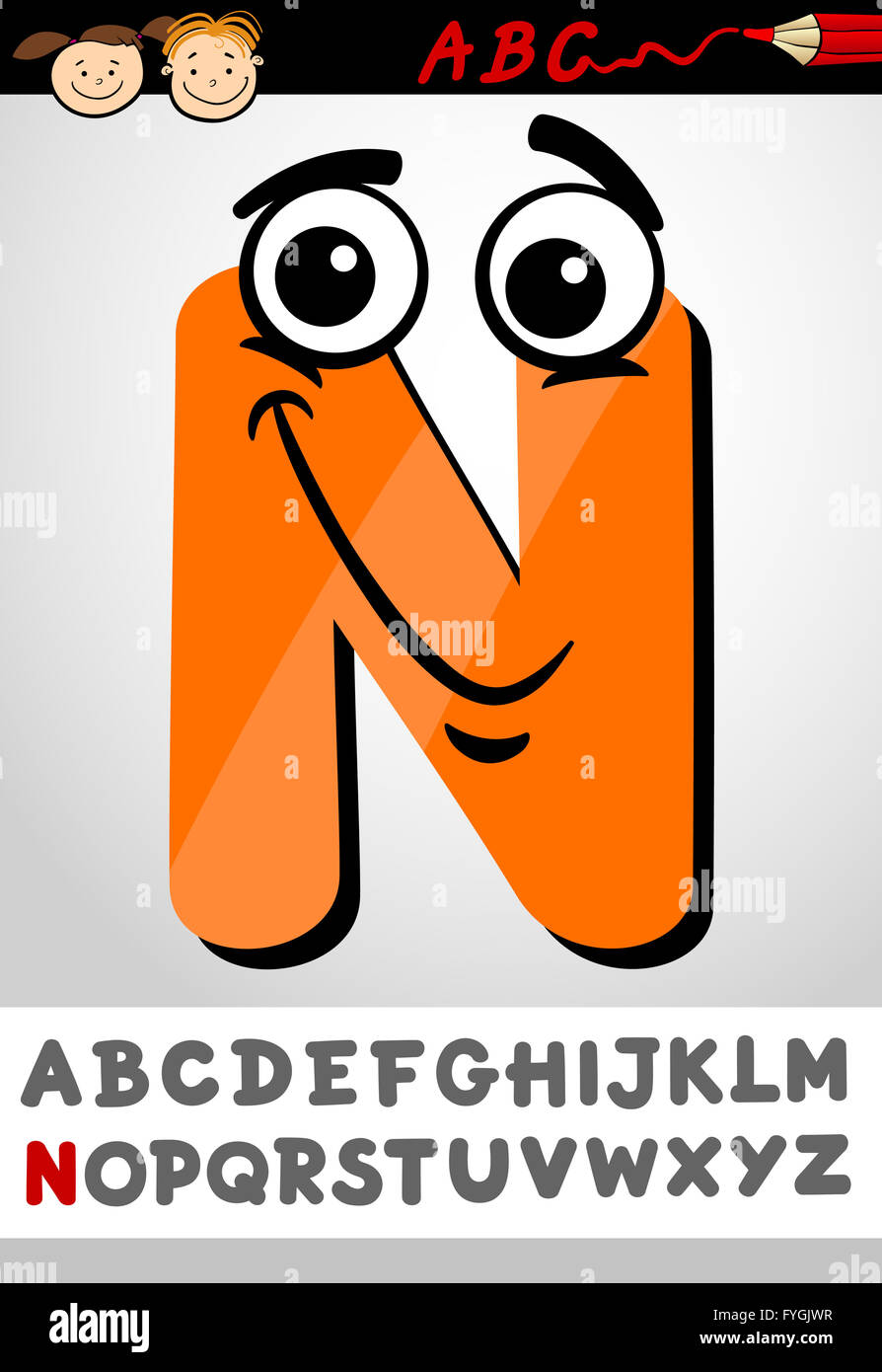 Cartoon Letter N High Resolution Stock Photography and Images - Alamy