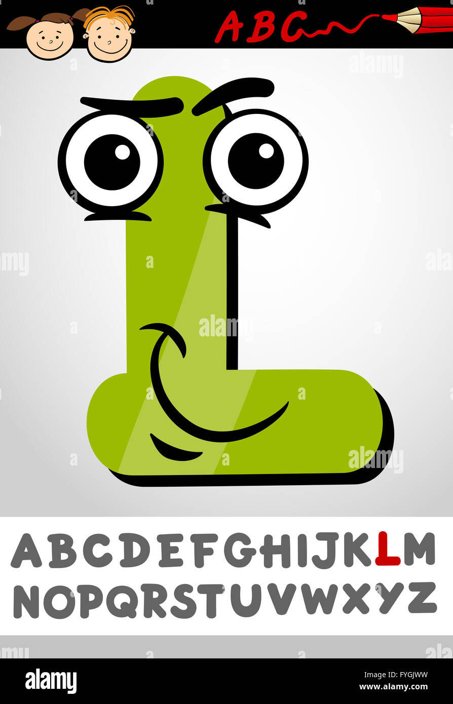 funny letter l cartoon illustration Stock Photo - Alamy