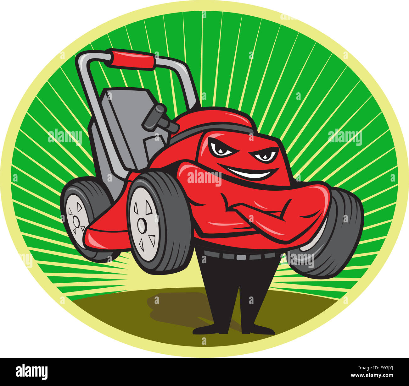 Mower cartoon hi-res stock photography and images - Alamy