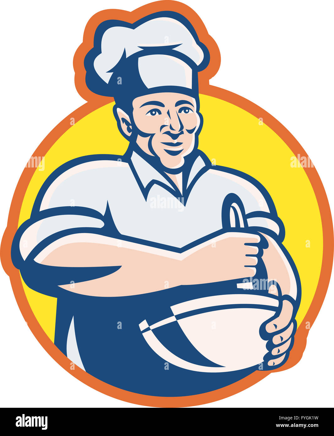Retro chef illustration hi-res stock photography and images - Alamy