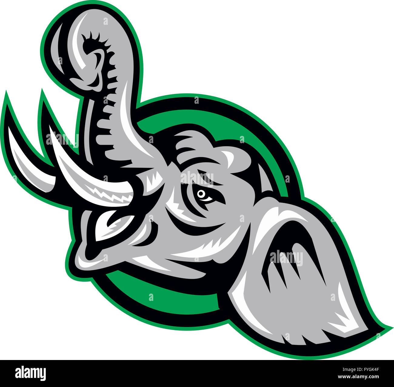 Angry African Bull Elephant Head Stock Photo - Alamy