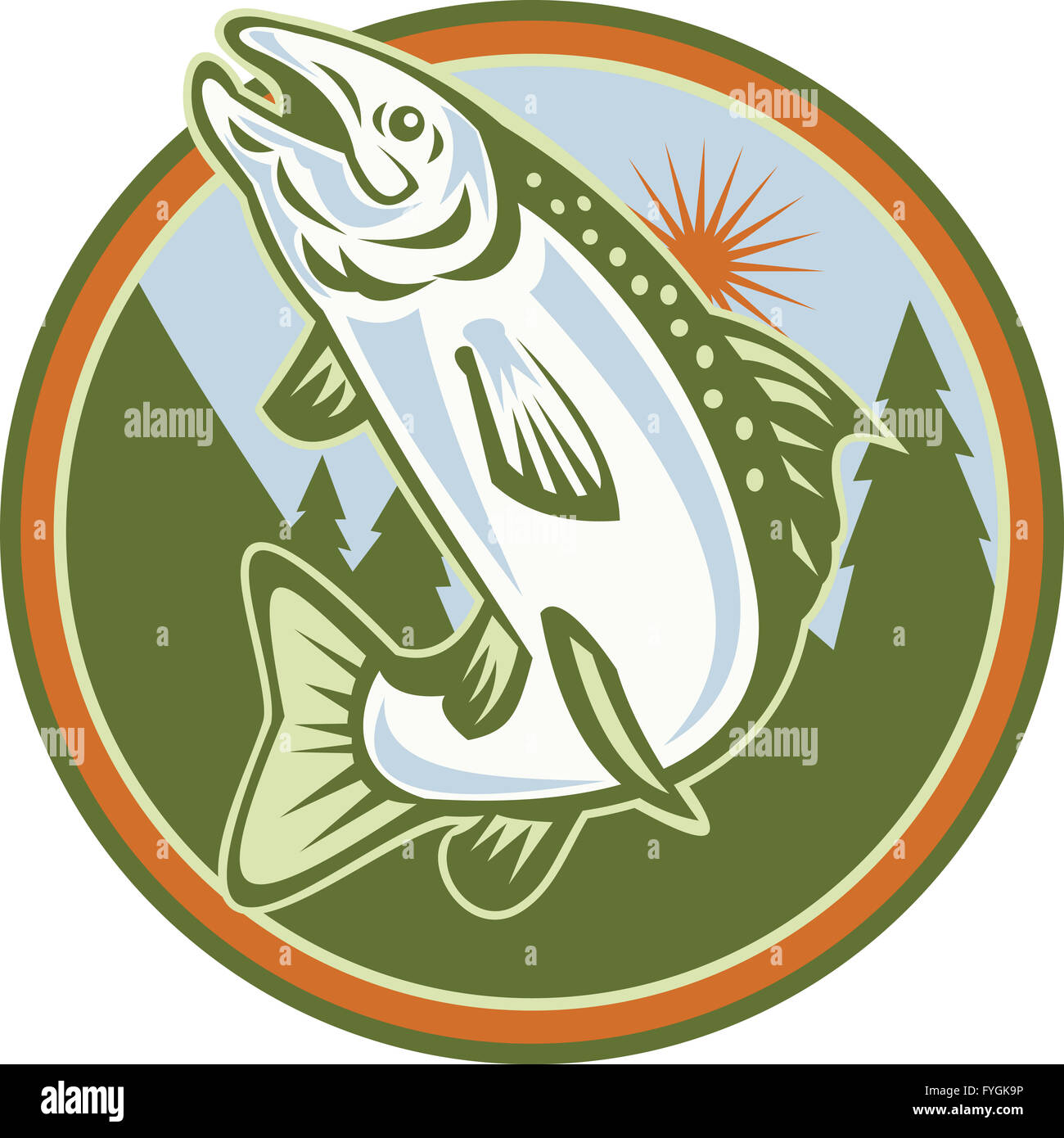 Spotted Speckled Trout Fish Jumping Stock Photo - Alamy