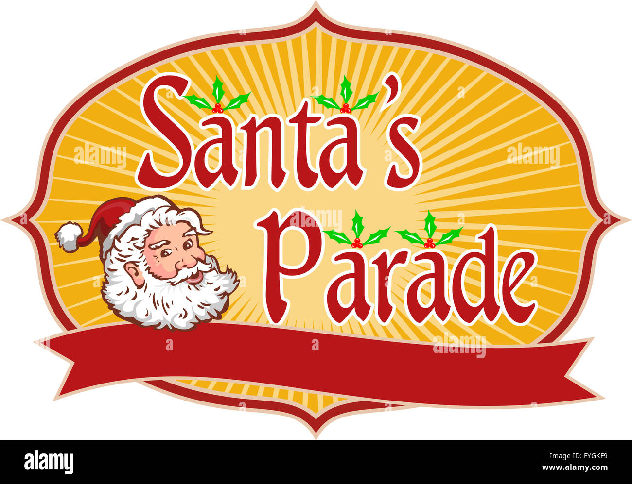 Santa Claus Christmas Parade Retro Stock Photo - Alamy