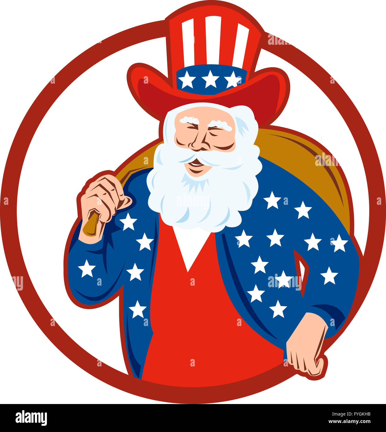 American Father Christmas Santa Claus Stock Photo - Alamy
