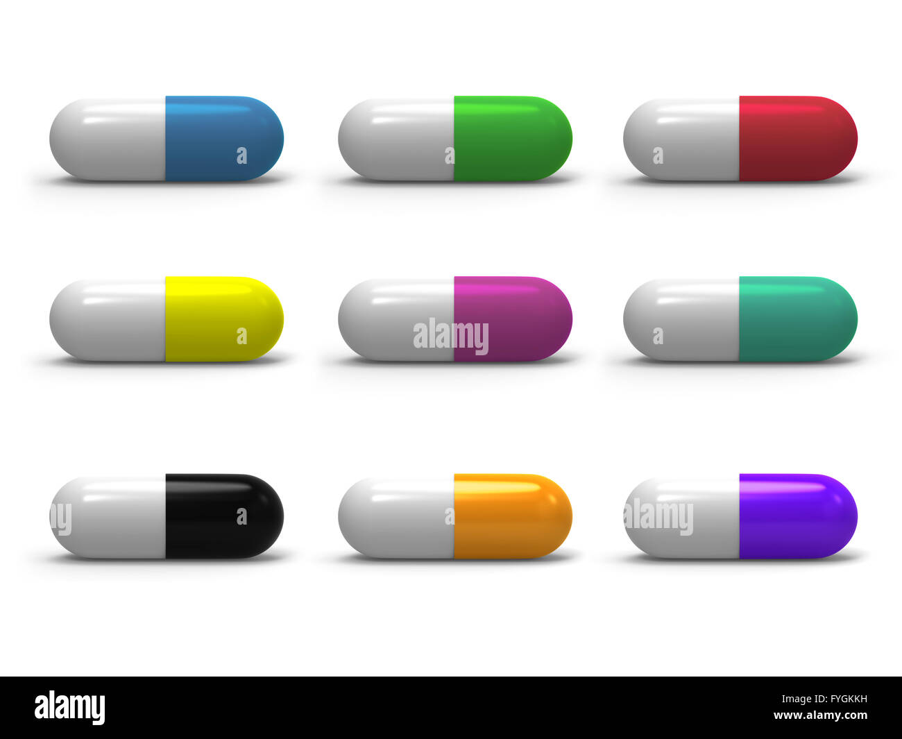 Different capsules medicine Cut Out Stock Images & Pictures - Alamy