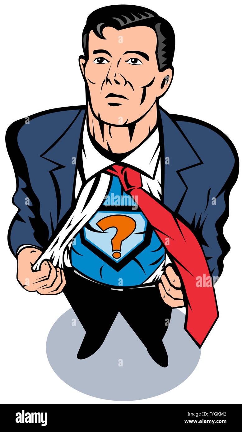 Superhero man taking suit off hi-res stock photography and images - Alamy