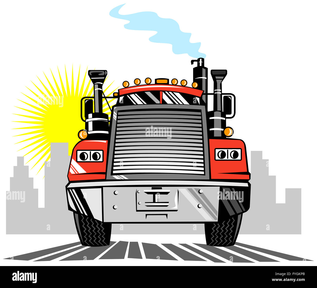 Lorry front view hi-res stock photography and images - Alamy