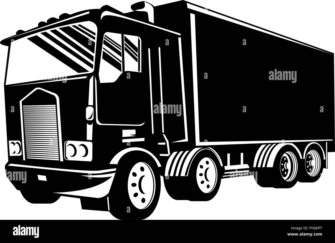 truck container van Stock Photo - Alamy