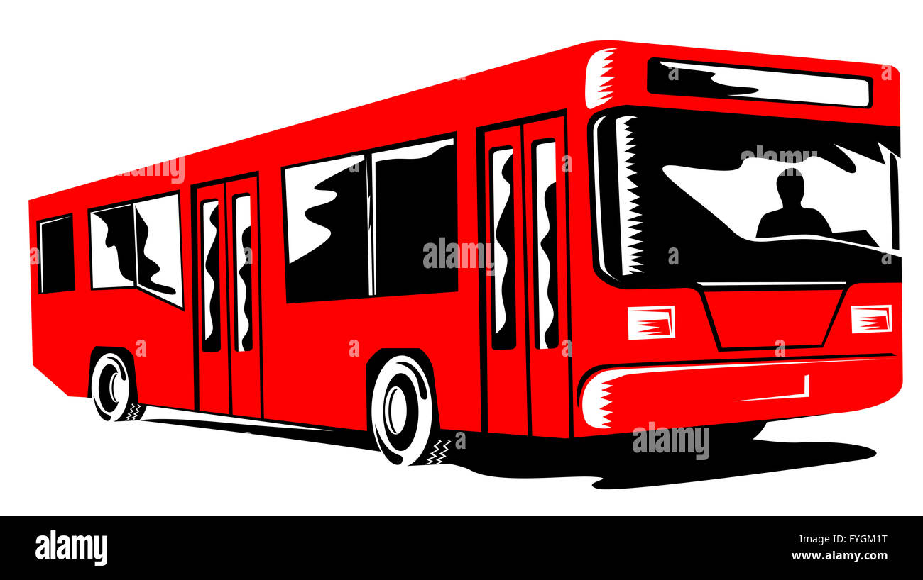 Shuttle Coach Bus Retro Stock Photo - Alamy