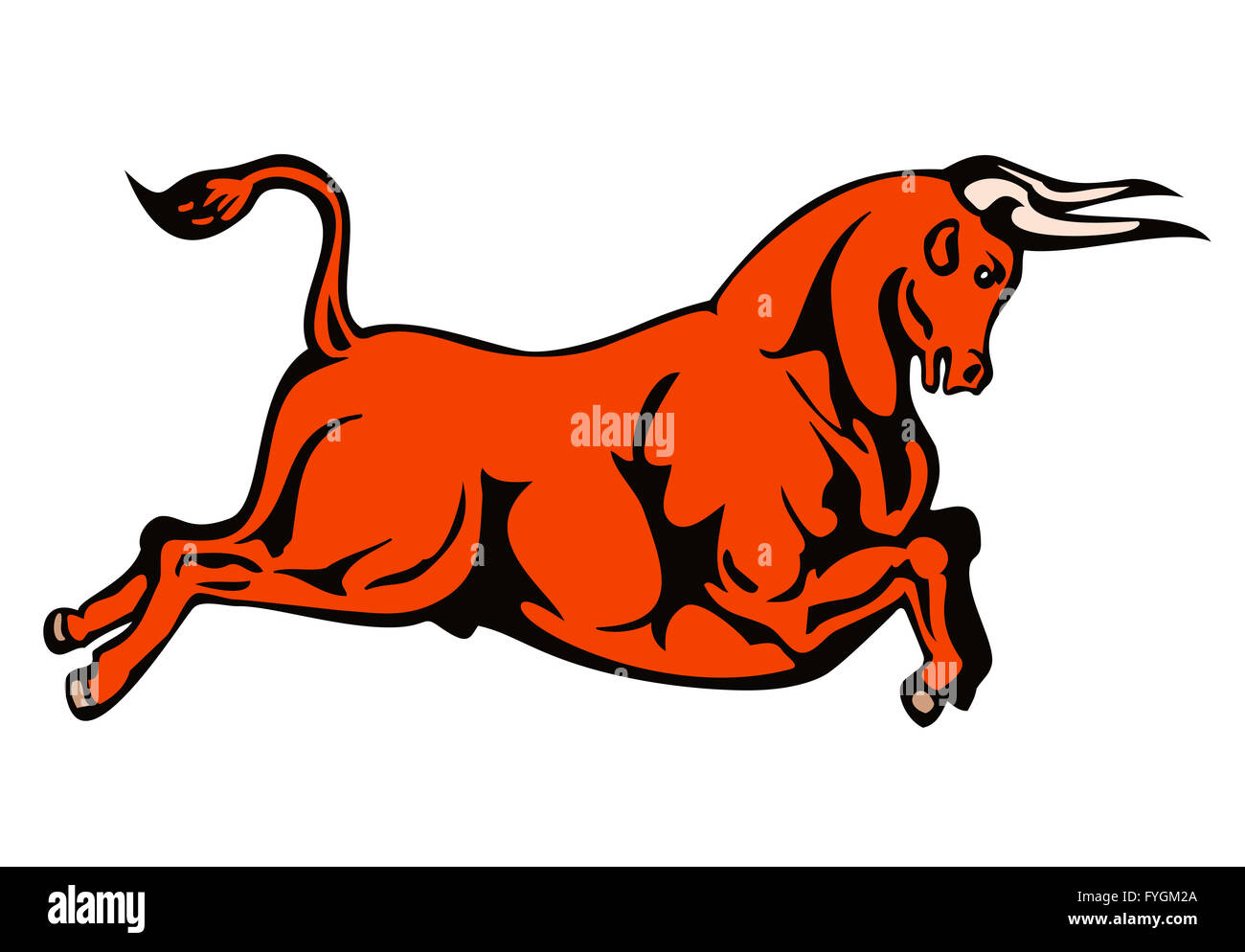 Bull attacking isolated hi-res stock photography and images - Alamy