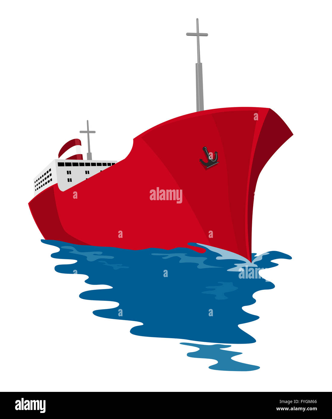 Container Ship Cargo Boat Retro Stock Photo - Alamy