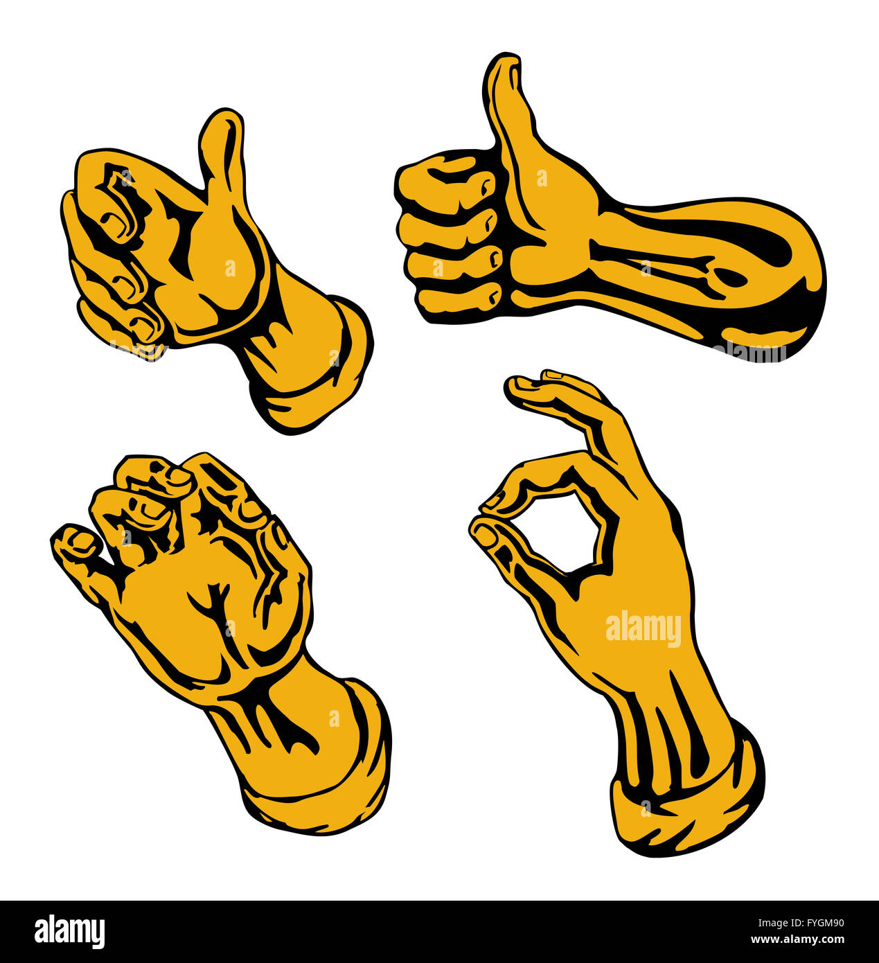 Hands Collection Retro Stock Photo - Alamy