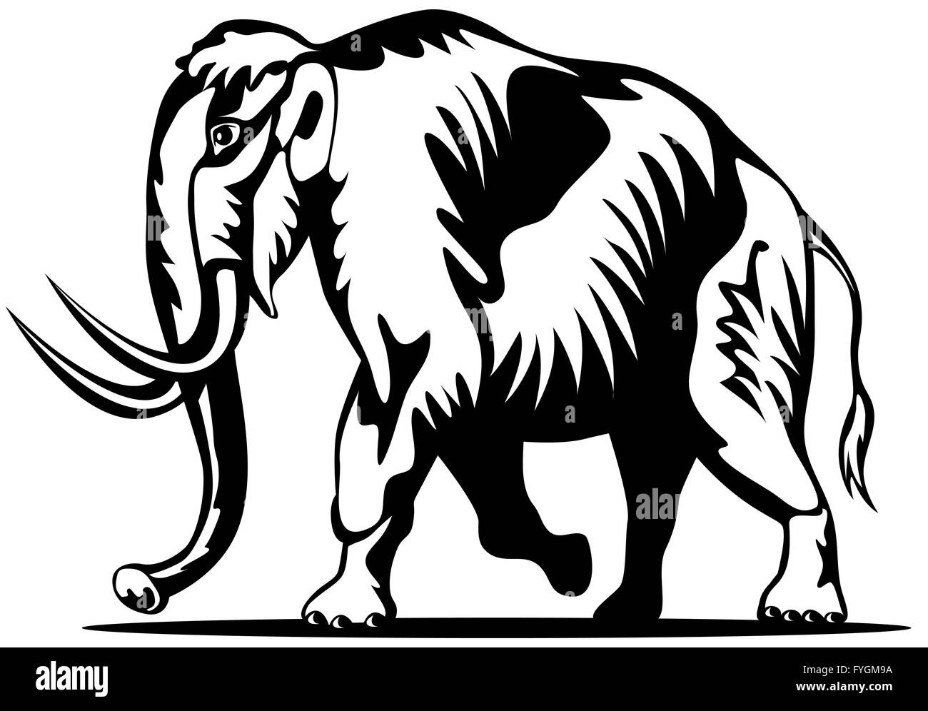 Mammoth Side View Stock Photo - Alamy