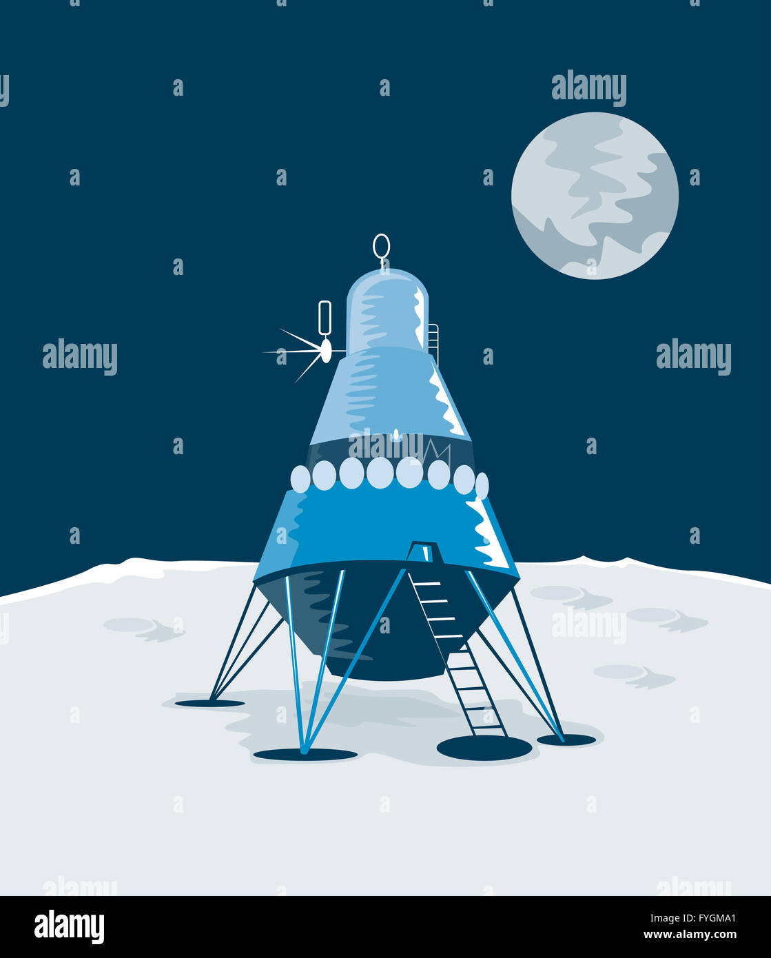 Lunar Module on the Moon Stock Photo - Alamy