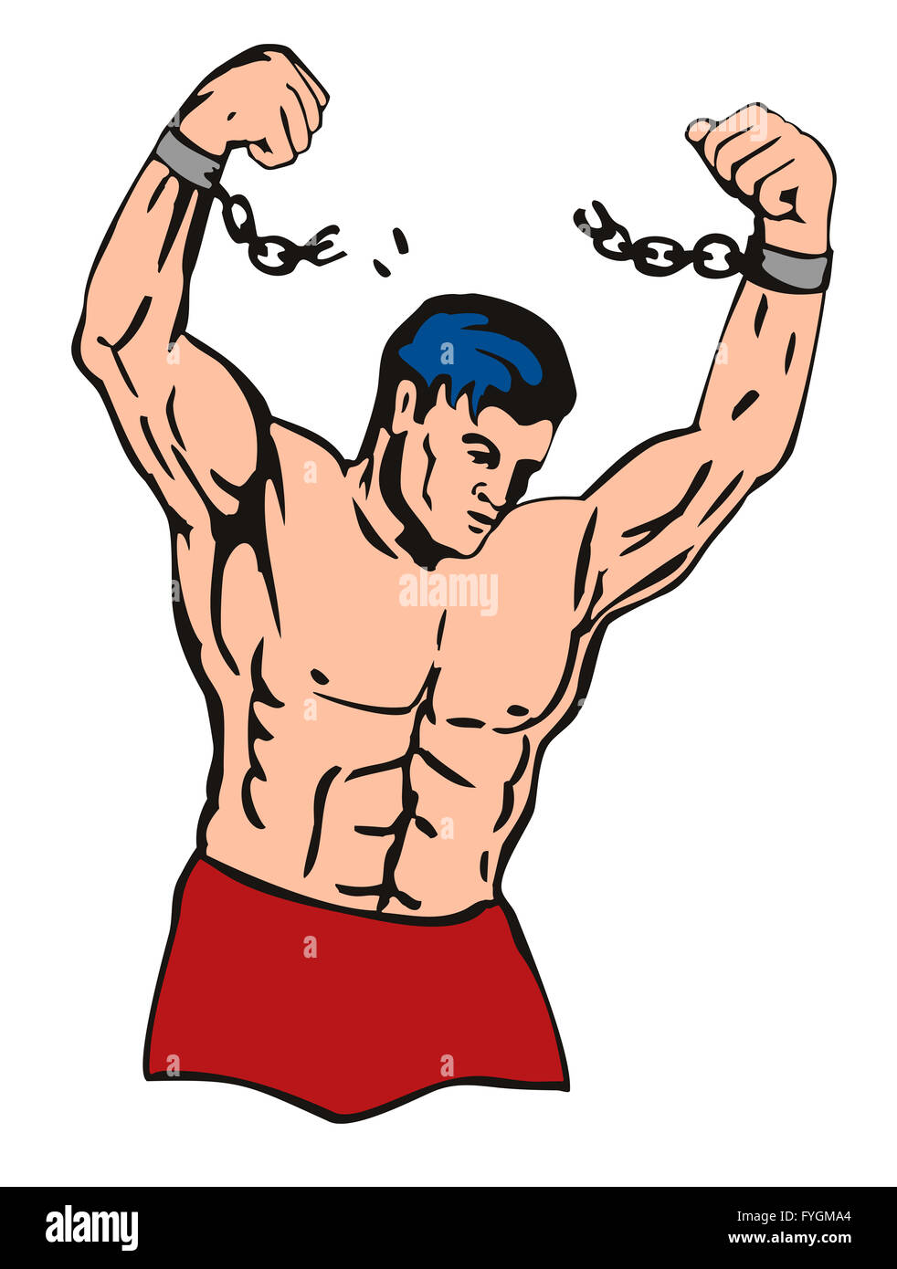 Man Breaking Handcuffs Stock Photo - Alamy Man Breaking Handcuffs Stock Photo - Alamy